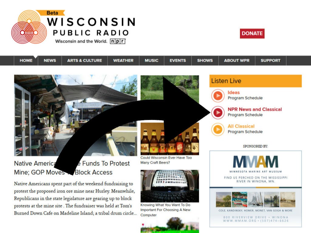Tour The New WPR.org - WPR