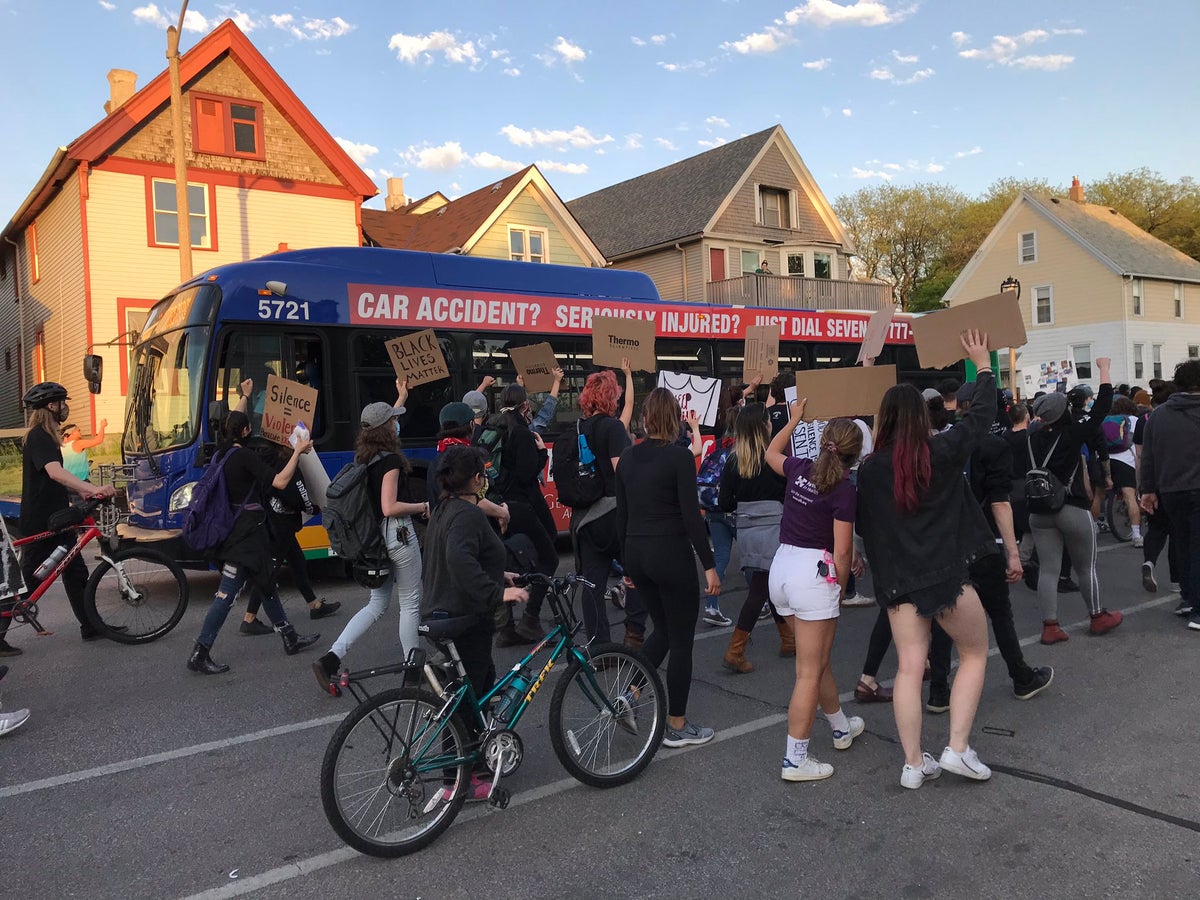 George Floyd Protesters Block Traffic In Madison, March Through ...