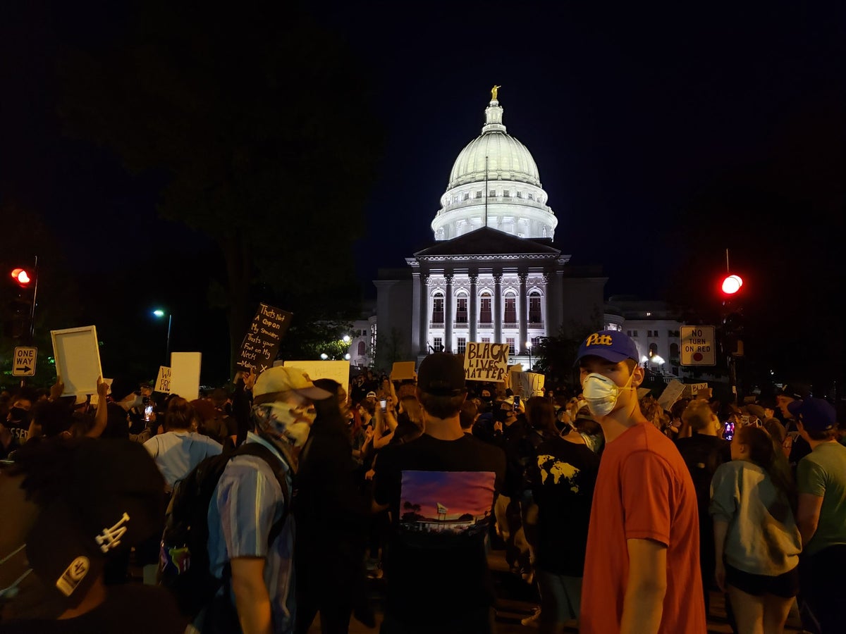 George Floyd Protesters Block Traffic In Madison, March Through ...