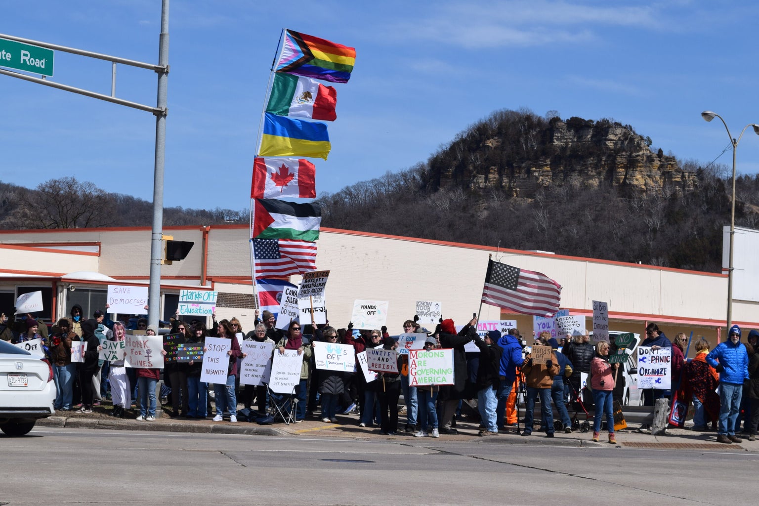 Thousands across Wisconsin protest cuts under Trump, Musk - WPR