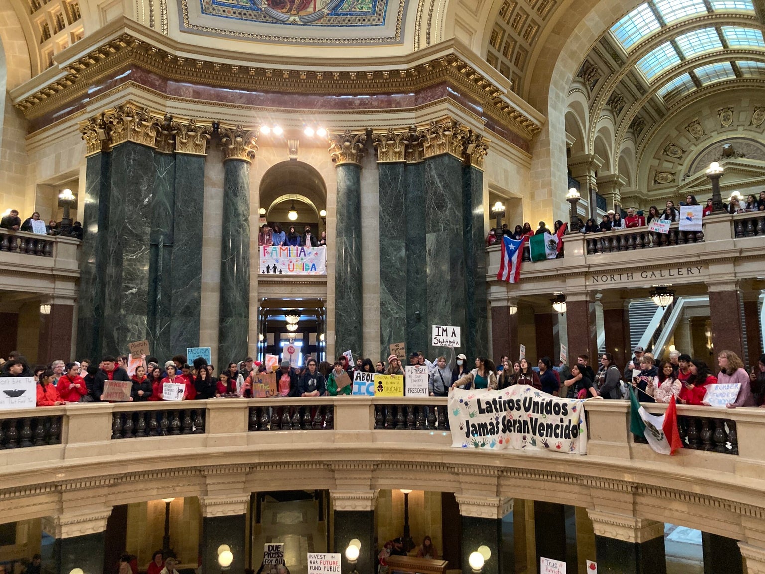 Protesters in Milwaukee and Madison rally for worker and immigrant ...